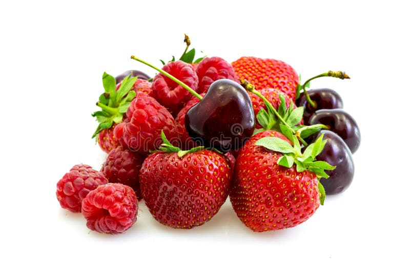 Various Types of Red Fruit Fresh Stock Photo - Image of ingredient ...