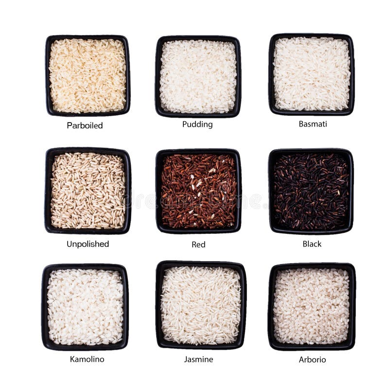 Various types of rice stock photo. Image of macro, basmati - 113128034