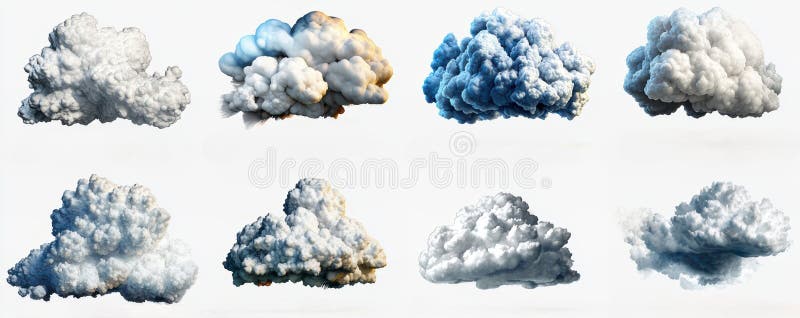 Various Types of Smoke and Cloud Formations for Creative Visuals and ...