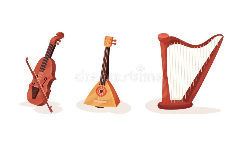 Various Types of Stringed National and Classical Musical Instruments ...