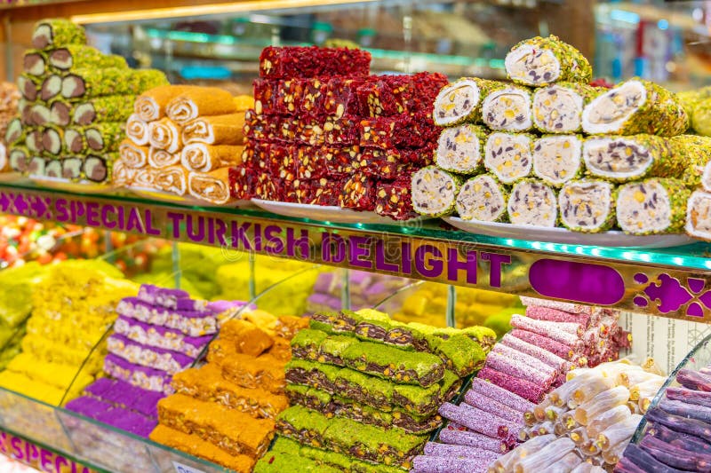 Various Types of Sweets at an Istanbul Bazaar, Istanbul Grand Bazaar ...