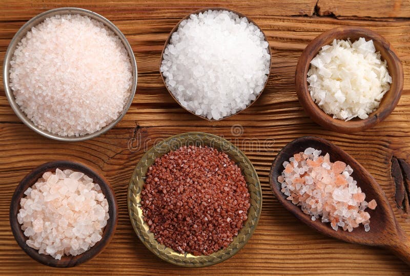 Different Varieties of Table Salt. Stock Photo - Image of coarse, gray ...