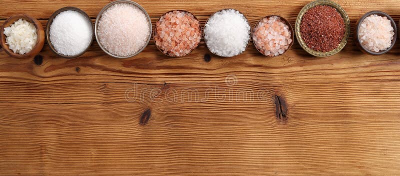 Different Varieties of Table Salt. Stock Photo - Image of crystal, bowl ...