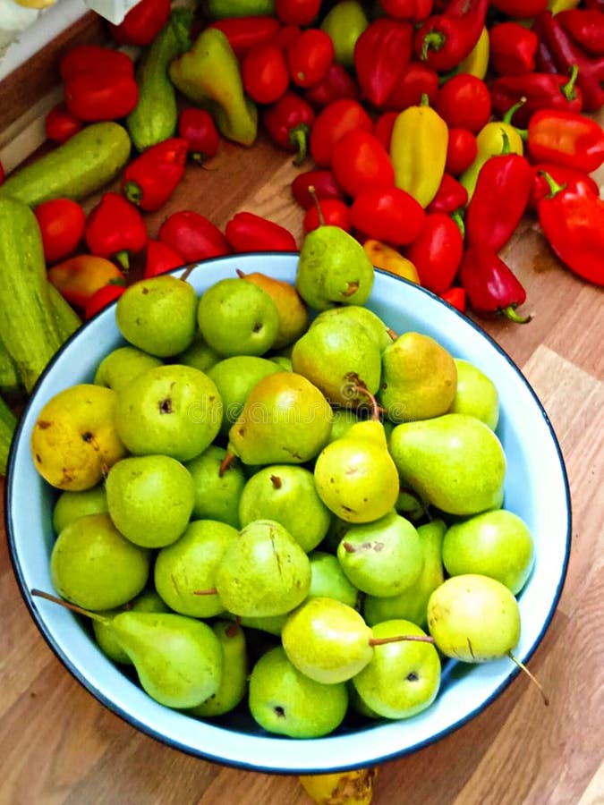 Various Types of Vegetables Scattered on the Table and Bowl of ...