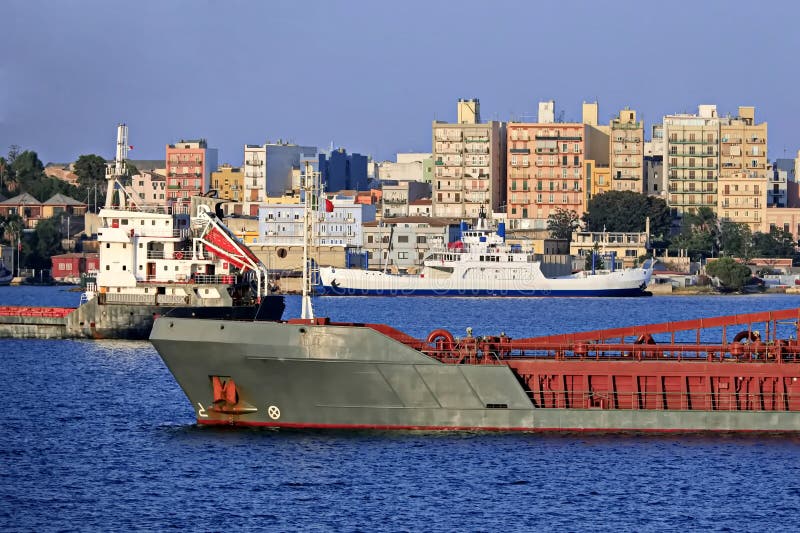 Various Types of Vessels Calling at the Port and Moored at the Berth ...