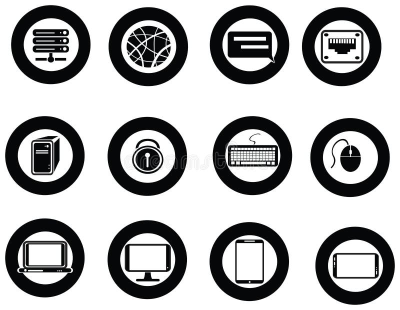 Various Universal it Icon and App Collection Set Stock Vector ...
