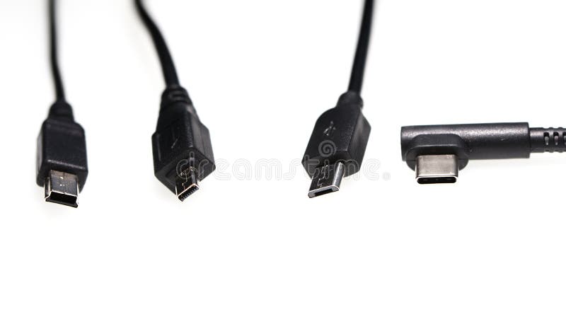 Various USB Connectors, Isolated. Stock Image - Image of background ...