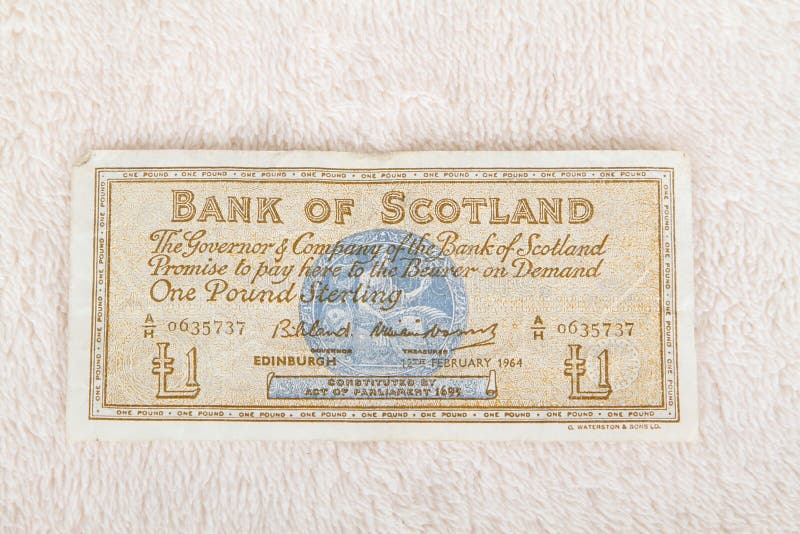 Royal Bank of Scotland One Pound Note Editorial Photo - Image of light ...