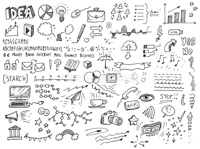 Doodles White Background Stock Illustrations – 72,663 Doodles White ...