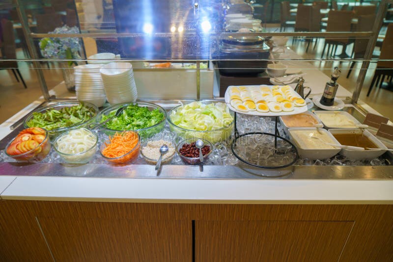 Various Vegetable Served on a Buffet Line in Restaurants Stock Photo ...