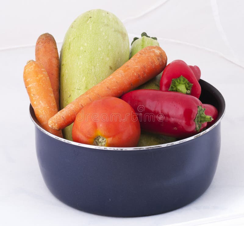 Various Vegetables in a Pot Stock Image - Image of pepper, tasty: 21211185