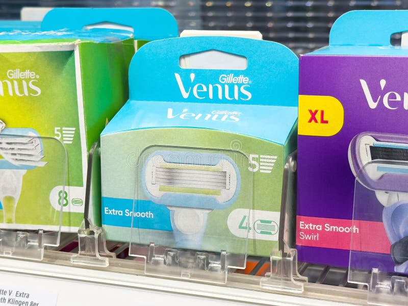 Various Venus Razor Packages on Display in Store Shelf Editorial Stock ...