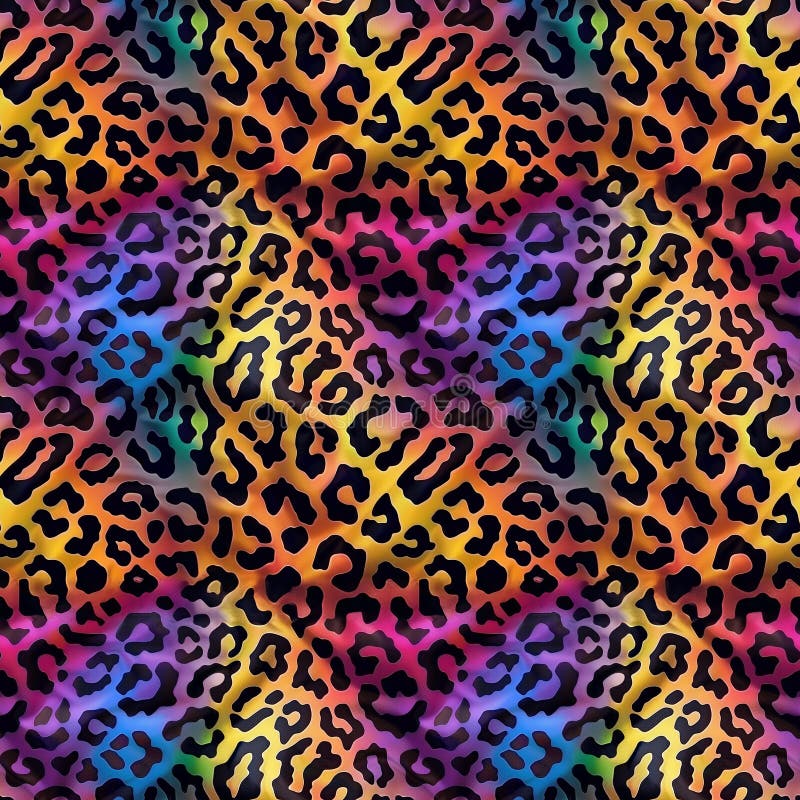 Multicolored Animal Print Background Seamless Stock Illustration ...