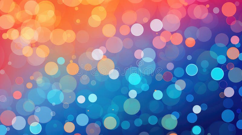 Blurry Colorful Circles on Blue Background Stock Illustration ...