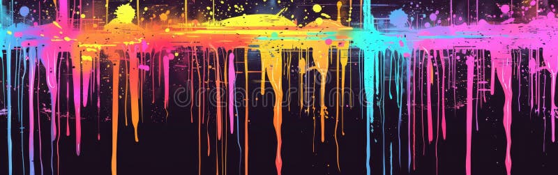 Various Vibrant Colors Drip Down, Creating a Visually Striking ...