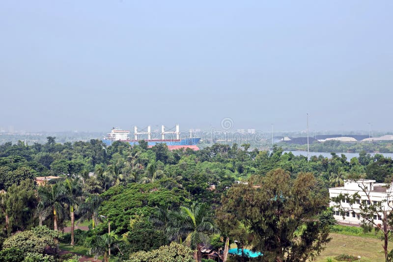 Various Views of the Port, Piers, Terminal of the Port of Haldia, India ...