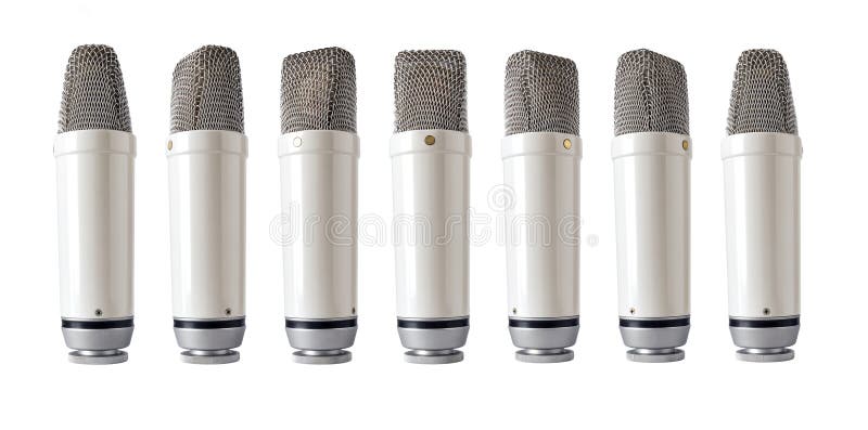 Various Views of Professional Studio Recording Microphone White ...