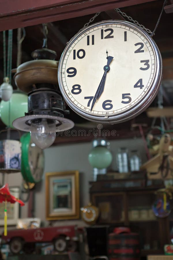 Various Vintage Objects for Sale at a Indoor Flea Market Stock Image ...