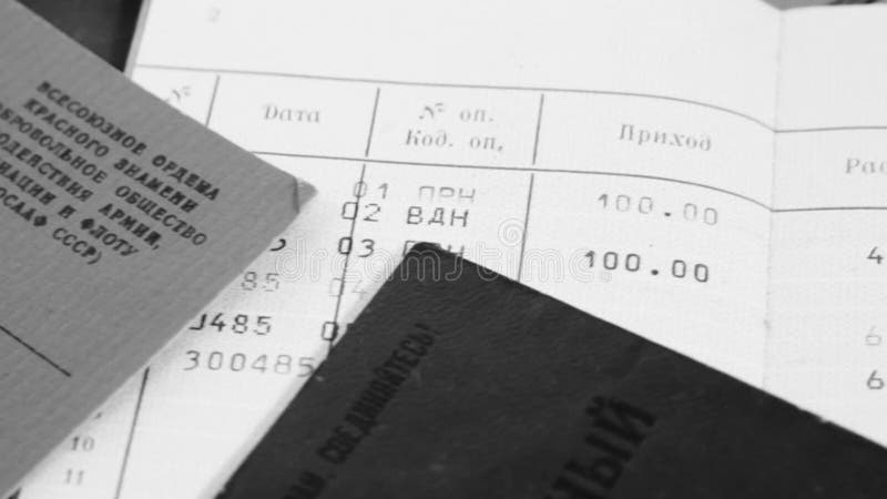 Various Vintage Personal Documents and Certificates in USSR Stock ...