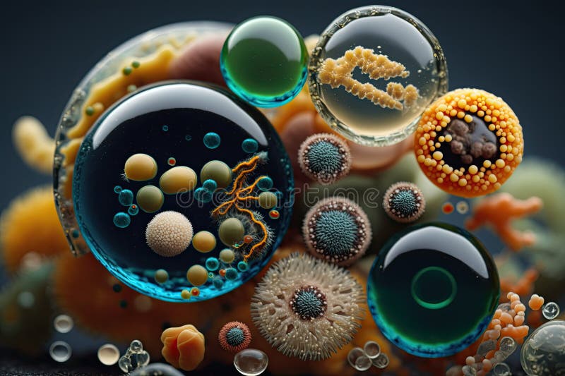 Various Viruses, Microbes and Bacteria, Types of Microorganisms Under ...