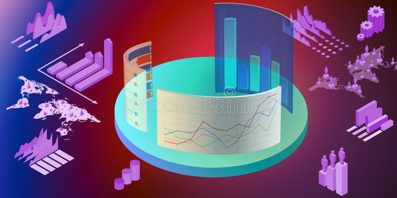 Various Visualisation at Trading Environment - 3d Rendering Stock ...