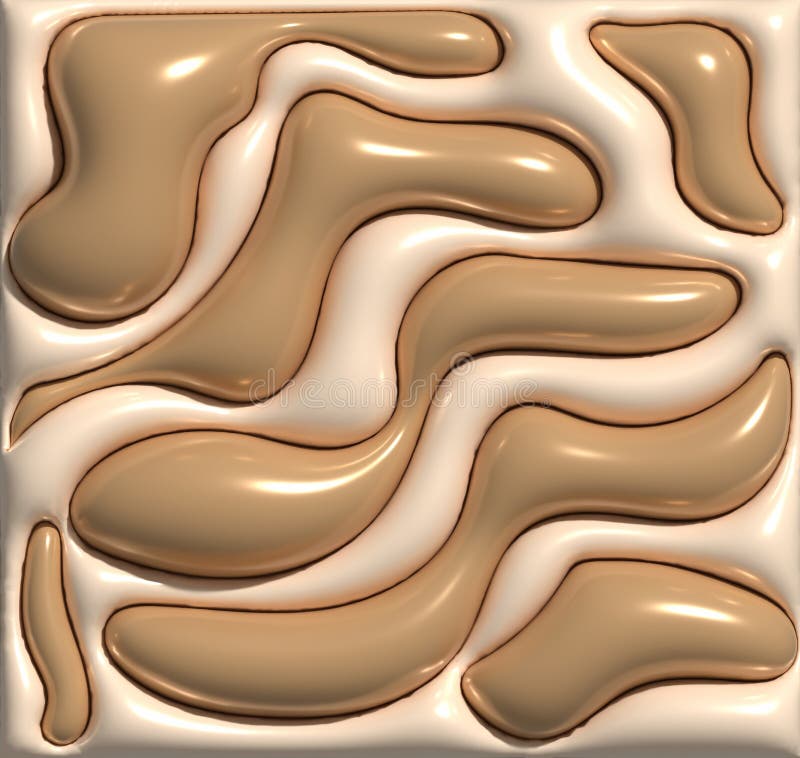 Various Volumetric Figures with a Smooth Shiny Surface, 3D Rendering ...