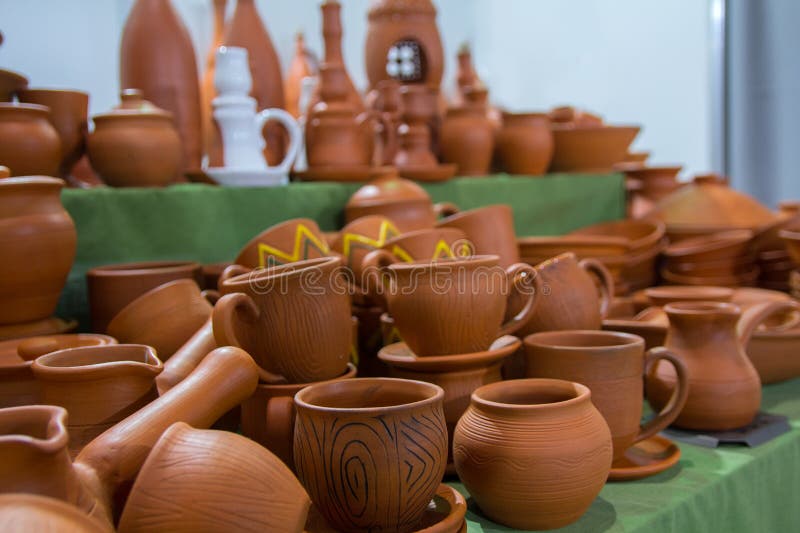 Ware from clay. stock image. Image of brown, earthenware - 60886553