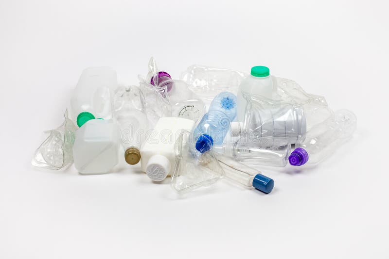 Plastic Packaging and Bottles Waste Stock Photo - Image of discarded ...