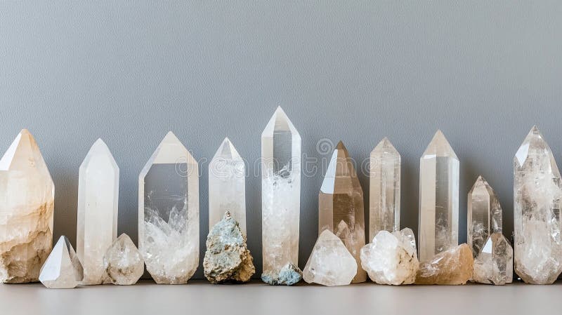 Various White and Gray Crystals Including Quartz and Ironstone are ...