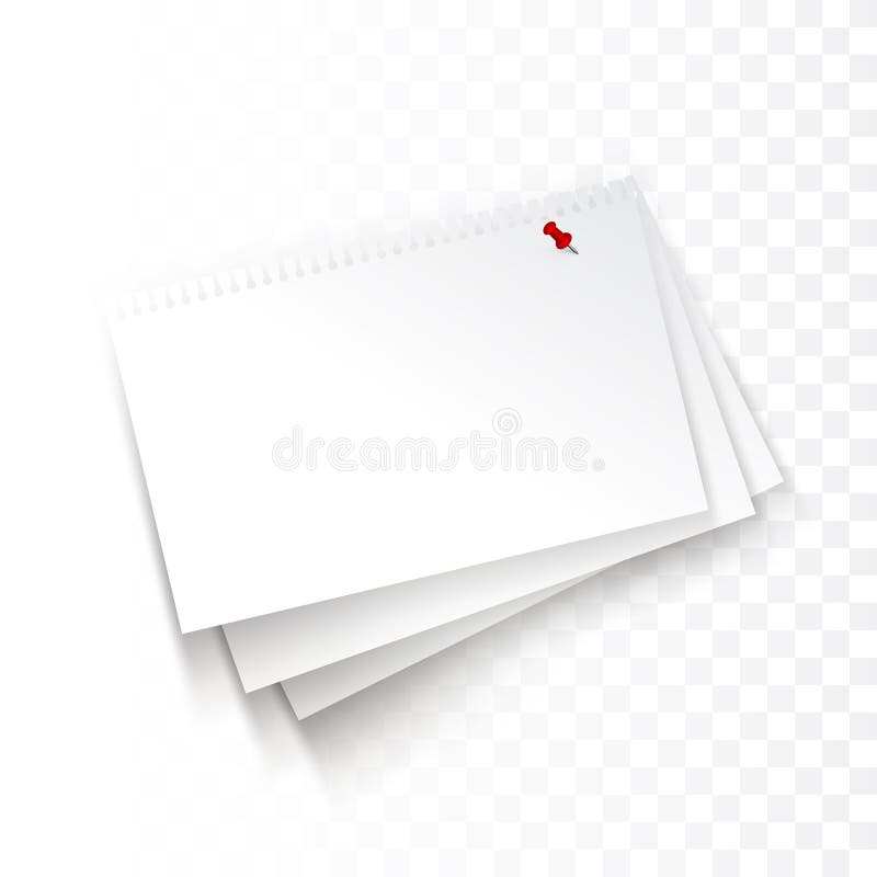 Pinned Paper Sheets Set Stock Illustrations – 116 Pinned Paper Sheets ...