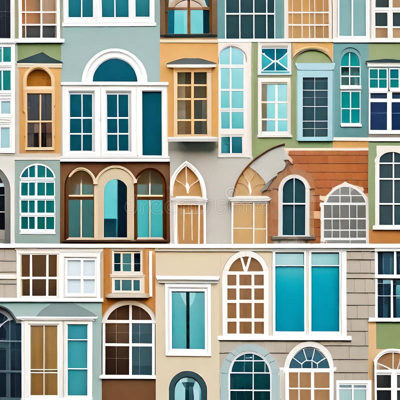 Various Windows in Different Shapes and Sizes - Ai Generated Image ...