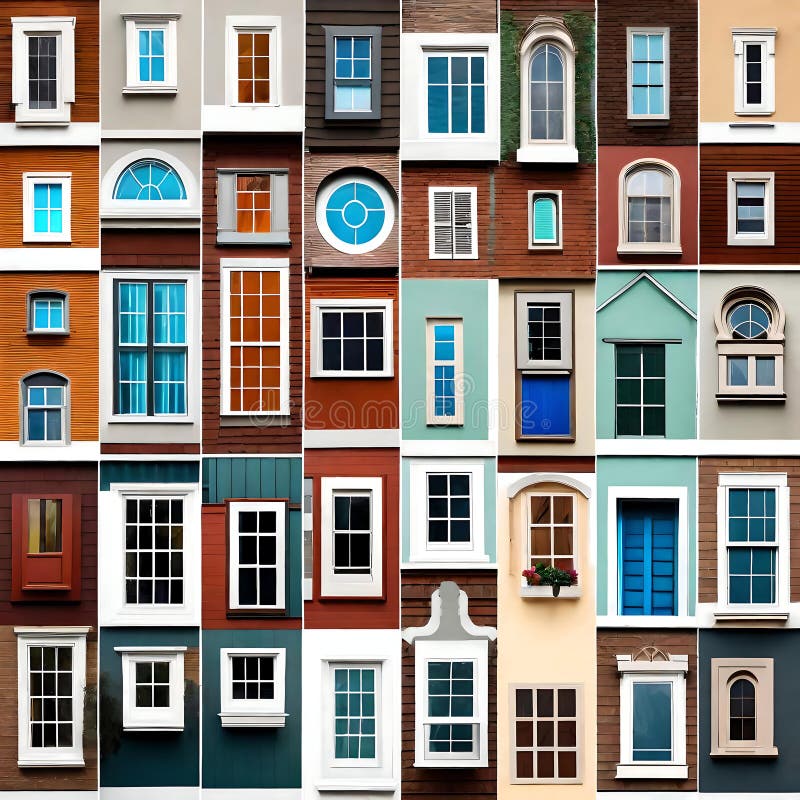 Various Windows in Different Shapes and Sizes - Ai Generated Image ...