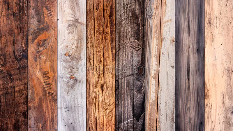 Various Wooden Planks Arranged in a Vertical Pattern Showcasing ...