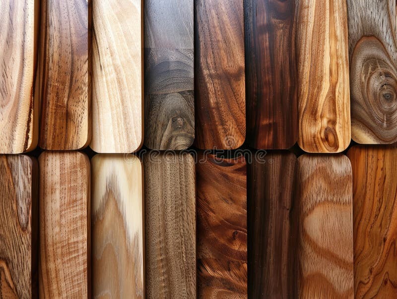 Various Wooden Planks Showcasing Different Patterns Stock Illustration ...