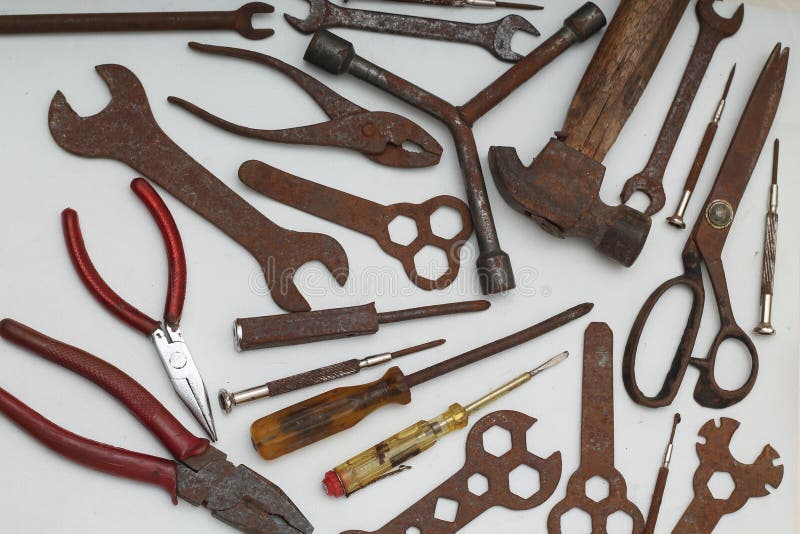 Various Workshop Equipments, Isolated. Stock Photo - Image of isolated ...