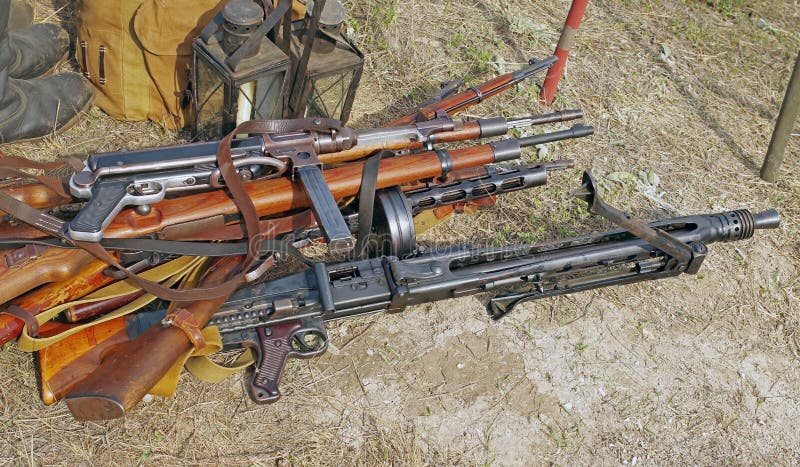 Various ww2 weapon stock image. Image of sniper, karabiner - 126795279