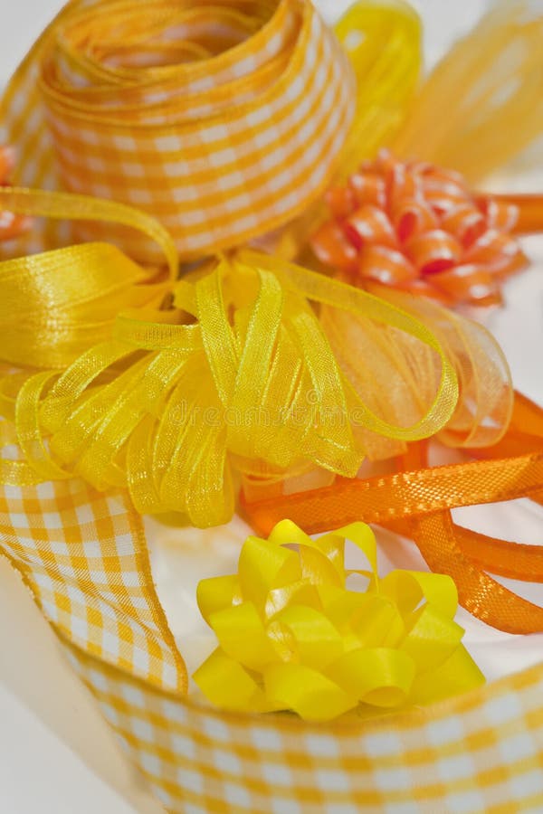 Various yellow ribbons stock photo. Image of heartshaped - 26320882