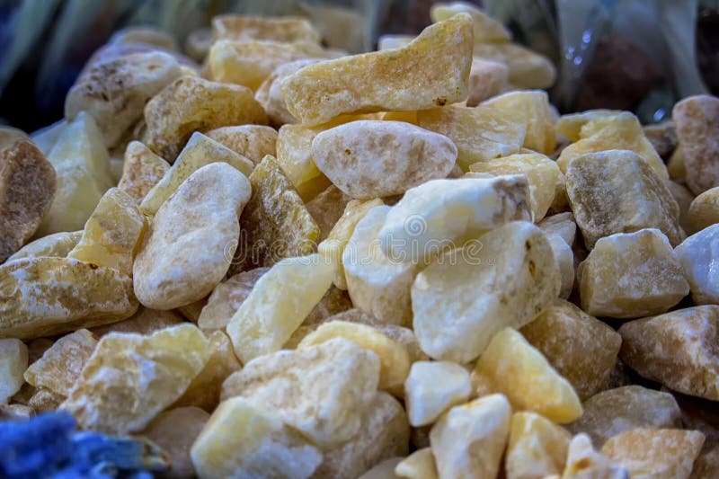 Various Yellow Stones of Different Sizes Stock Image - Image of produce ...