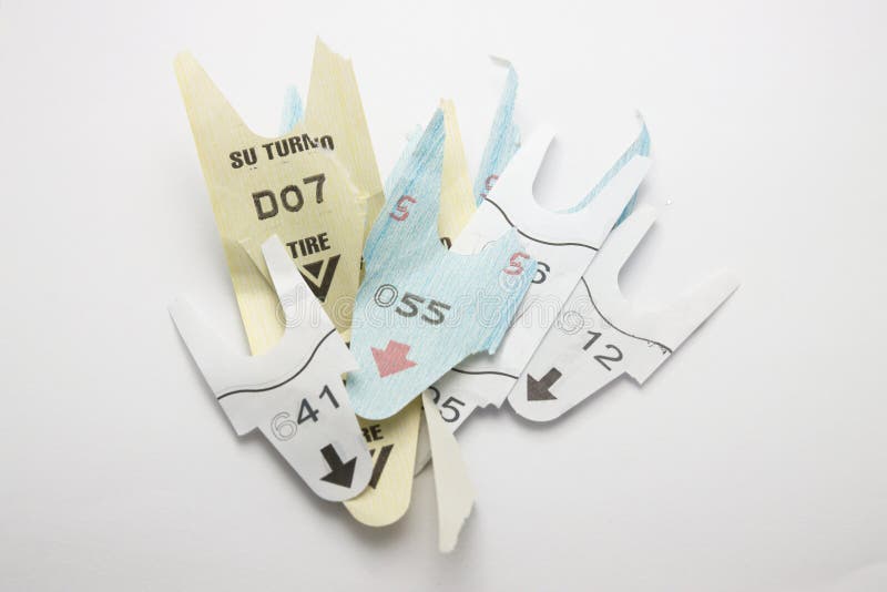 Various Your Turn Tickets for Different Services Isolated on White ...