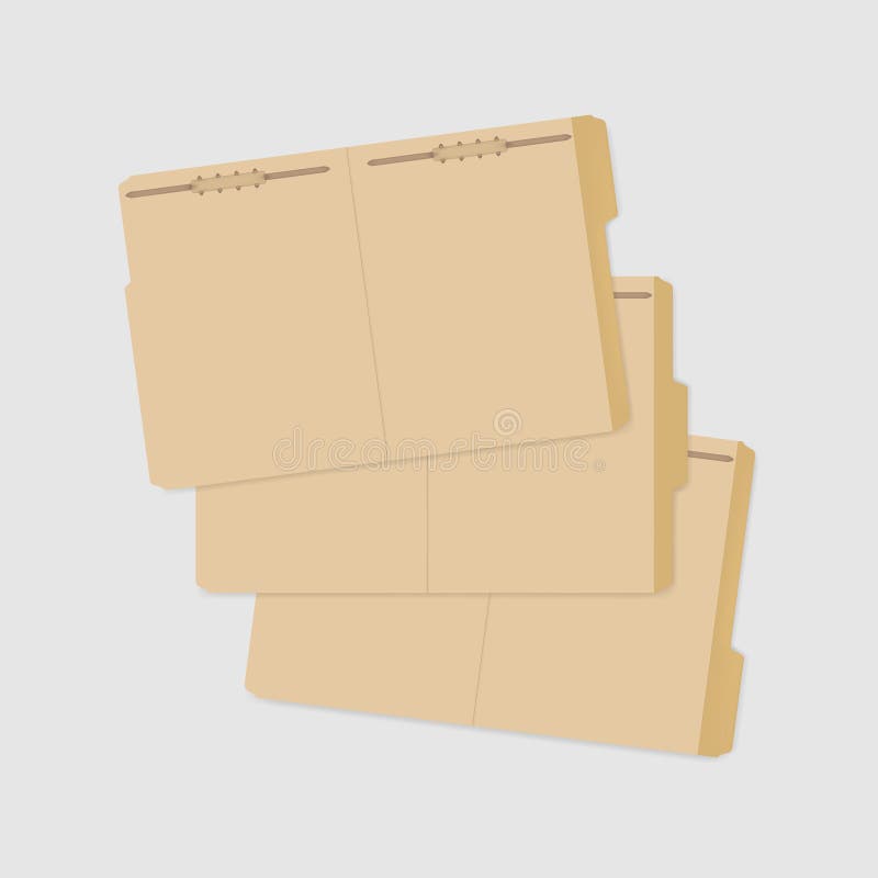 Manila Folders Ready for Filing Stock Illustration - Illustration of ...