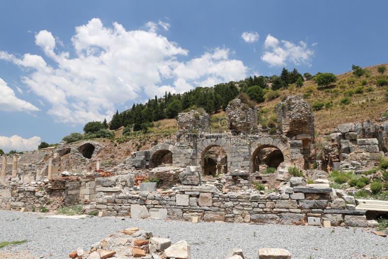 Varius Baths of Ephesus Ancient City Stock Photo - Image of archaeology ...