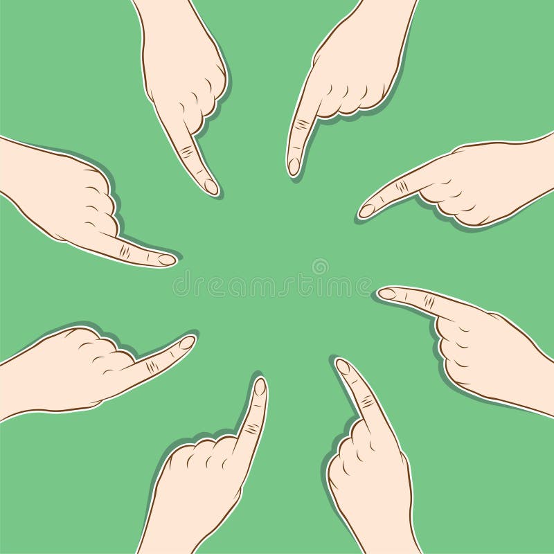 Finger Som Pekar Upp Design Vektor Illustrationer - Illustration av ...