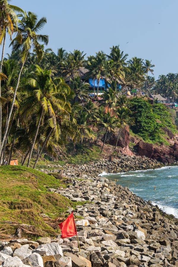 Varkala beach in the day stock photo. Image of holiday - 31161508