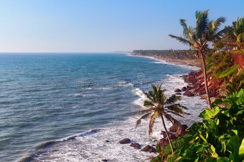Varkala beach stock photo. Image of tourism, laccadive - 56208470