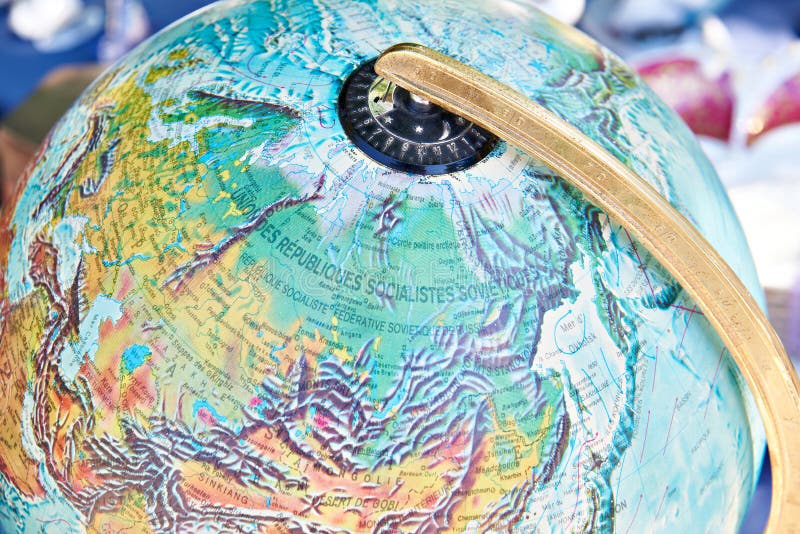 Varna, Bulgaria, August 09, 2024 Old World Geographical Globe Editorial ...