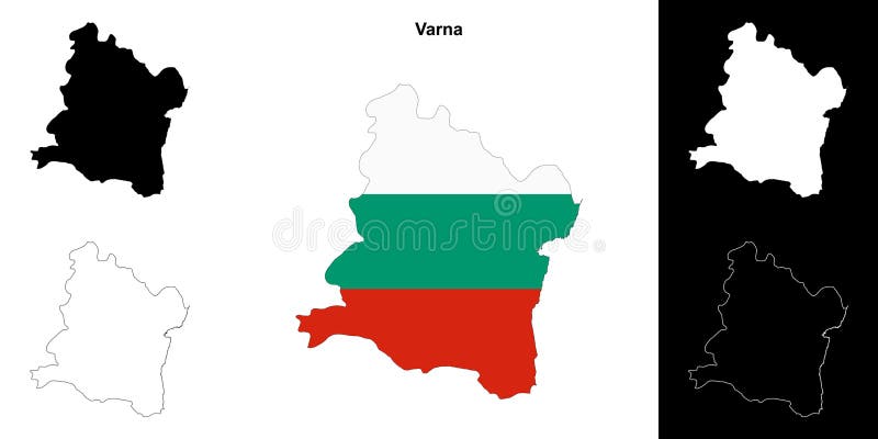 Varna outline map stock illustration. Illustration of boundary - 323754982