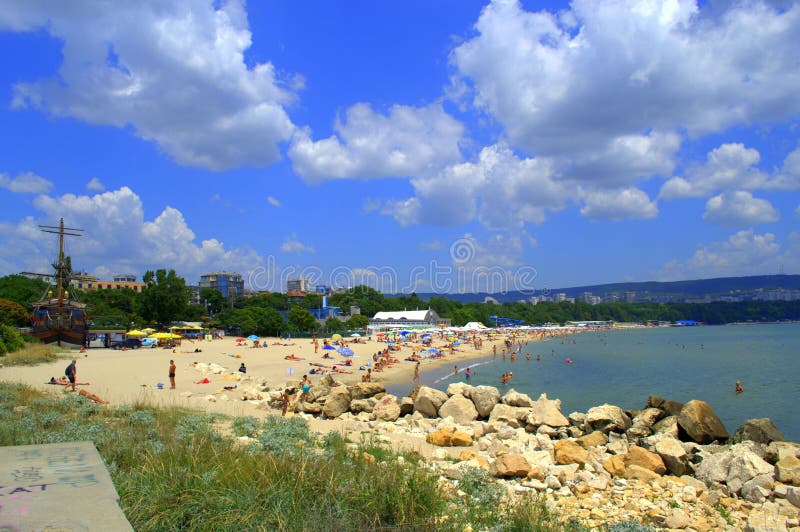 Varna-Strand Cloudscape, Bulgarien Stockbild - Bild von szenisch ...