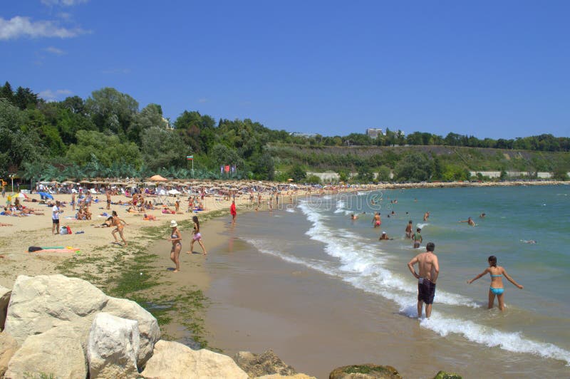 Varna-Strandansicht, Bulgarien Redaktionelles Stockfoto - Bild von ...