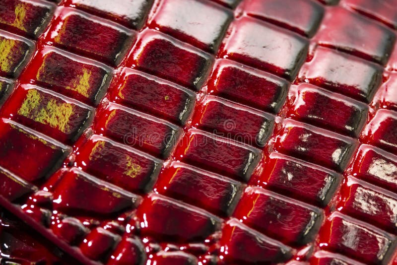 Varnished Red Leatherette Texture Stock Image - Image of macro, design ...