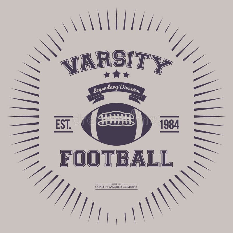 Varsity College Print Vector Illustration Stock Vector - Illustration ...